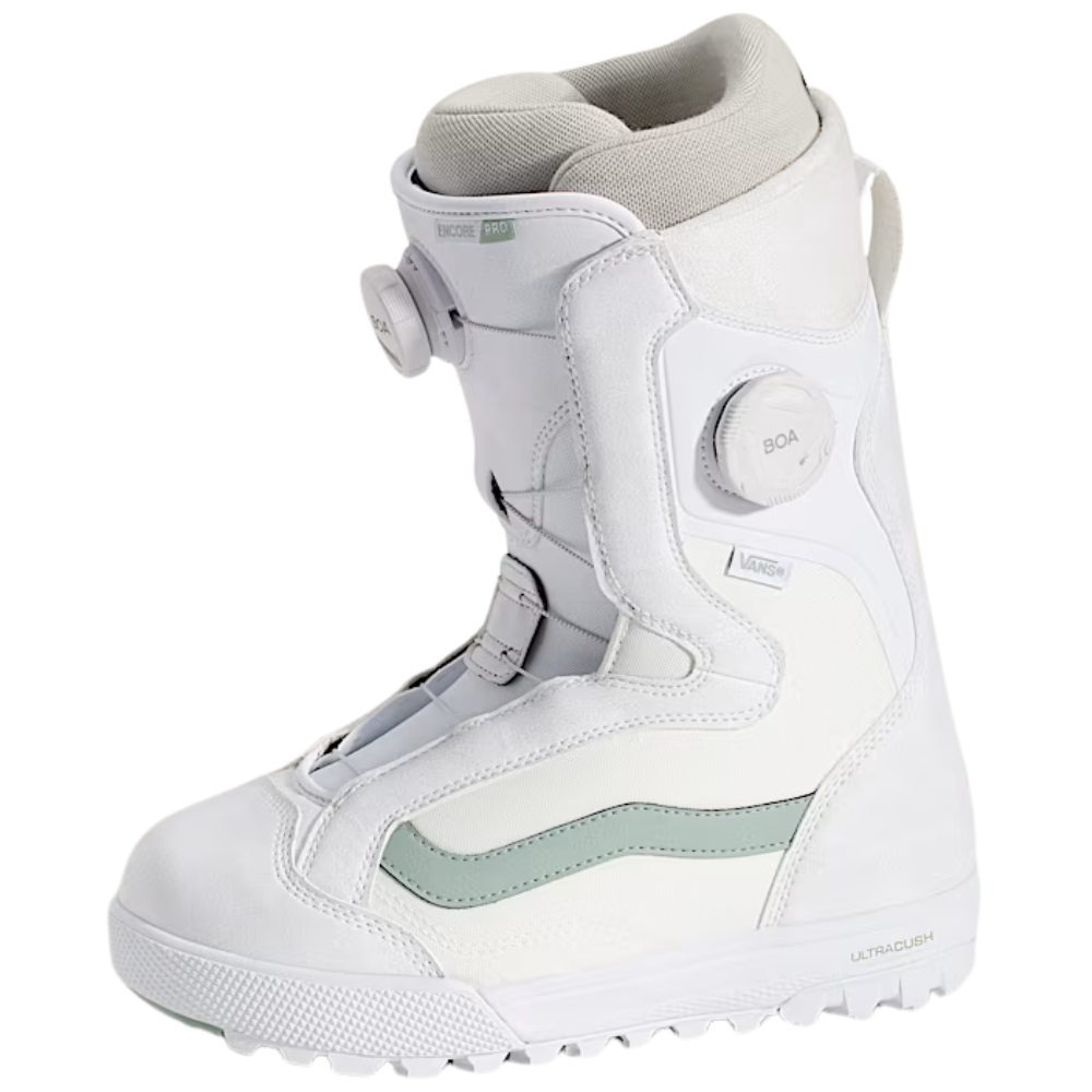 Vans Encore Pro Womens Snowboard Boot 2026 | White/Olive – So Hip Toronto
